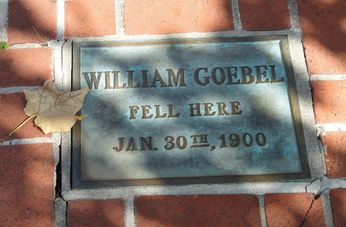 Site Of William Goebels Assassination Frankfort Kentucky Atlas
