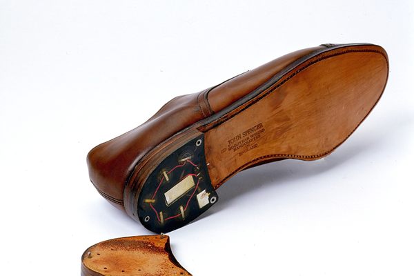 A shoe transmitter