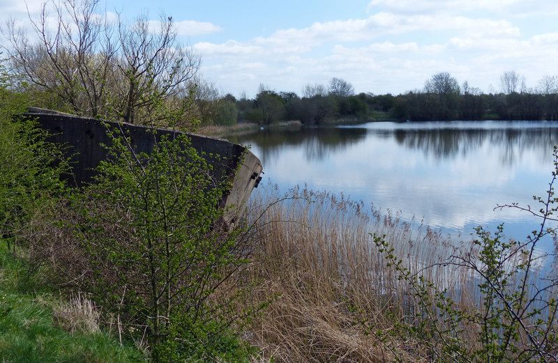 The Concrete Barge at Winthorpe Lake in Skegness