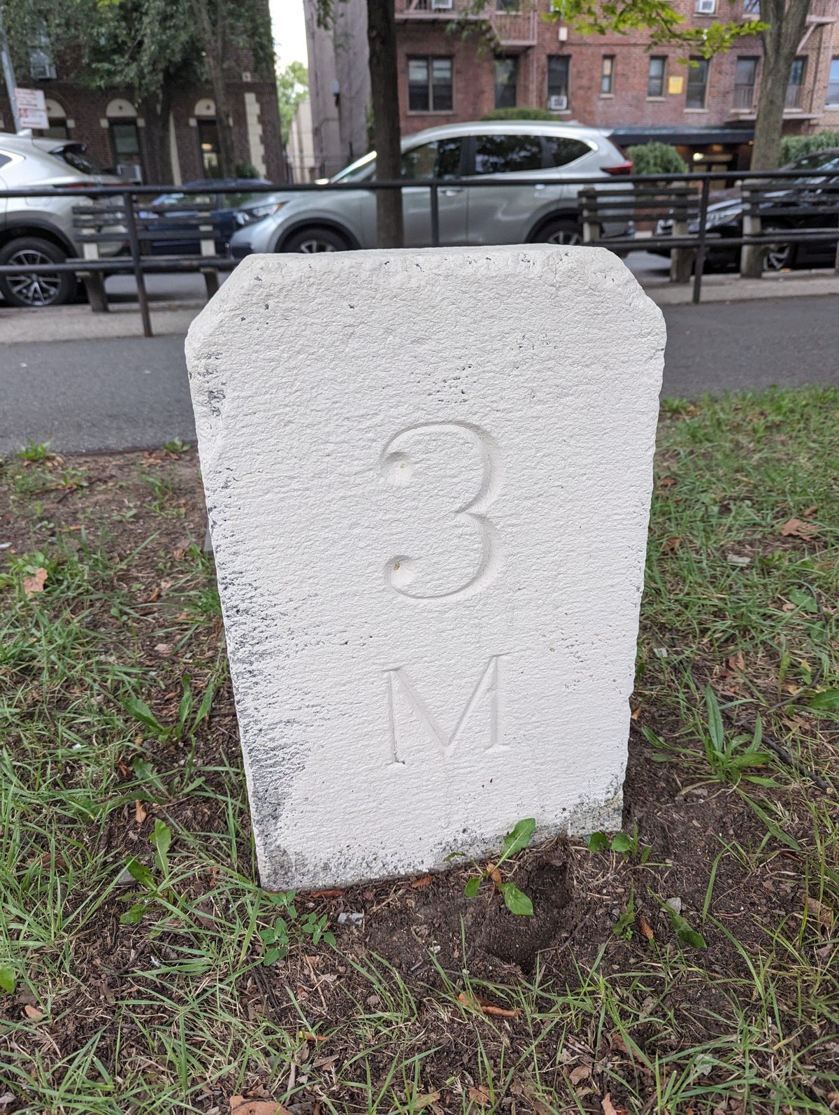 '3M' Mile Marker on Ocean Parkway - Atlas Obscura